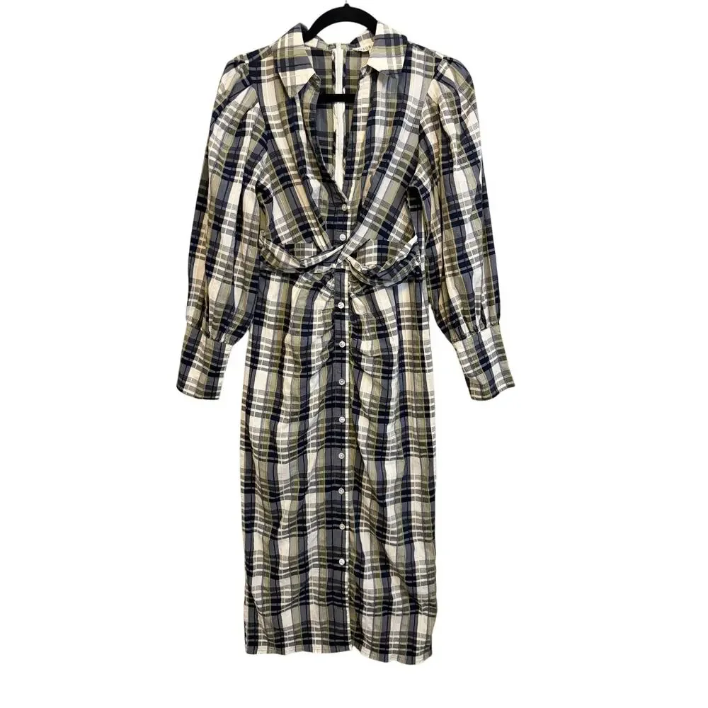 Veronica Beard | Dresses | Veronica Beard Copelyn Plaid Midi Shirt ...